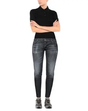 Dsquared2 Jeans In Cotton, Elastane, And Cow Leather