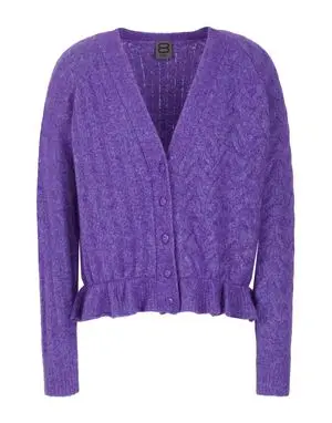 8 BY YOOX Long Sleeve Cardigan With Ruffle Hem