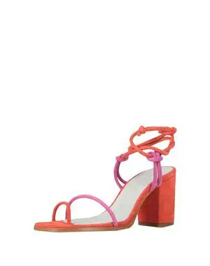 ALOHAS Leather Thong Sandals - Orange