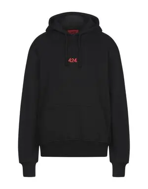 424 Embroidered Cotton Sweatshirt - Black