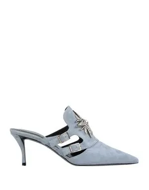 ROGER VIVIER Sky Leather Mules & Clogs - Sky Blue