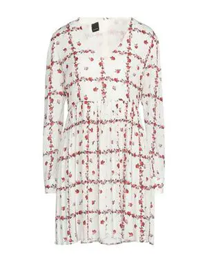 Pinko Mini Floral Print Crepe Dress - White