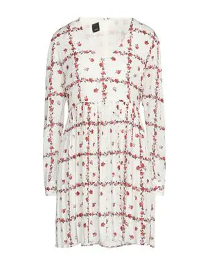 Pinko Mini Floral Print Crepe Dress - White