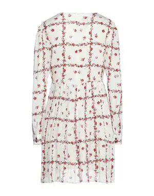Pinko Mini Floral Print Crepe Dress - White
