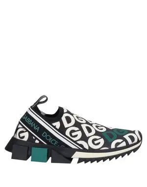 Dolce & Gabbana Jacquard Knit Slip-on Sneakers - Black