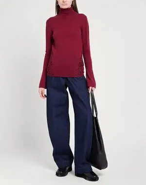 Etro Turtleneck In Wool, Viscose, And Cashmere - Red