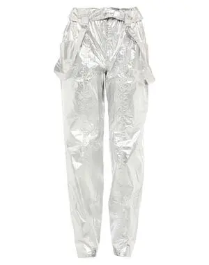 Isabel Marant Tapered Laminated Pants - Silver