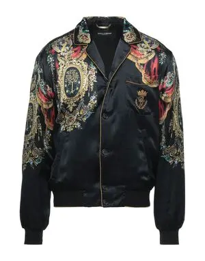 Dolce & Gabbana Jacket In Silk Blend With Embroidered Details