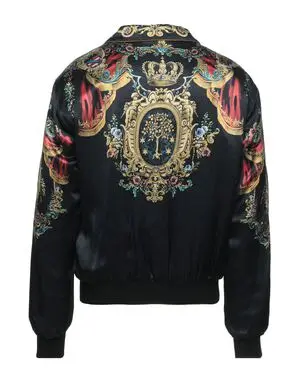 Dolce & Gabbana Jacket In Silk Blend With Embroidered Details