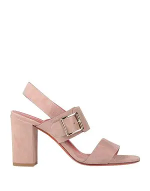 Santoni Leather Slingback Sandals Blush