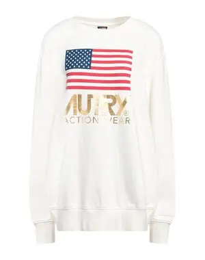 AUTRY Cotton Fleece Sweatshirt - White