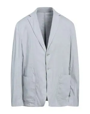 DONDUP Blazer In Linen, Lyocell, And Elastane Light Grey