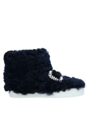 ROGER VIVIER Shearling Ankle Boots - Blue