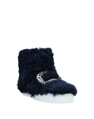ROGER VIVIER Shearling Ankle Boots - Blue