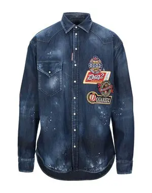 Dsquared2 Denim Shirt Size Cotton, Elastane