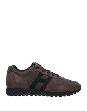 Hogan Sneakers Midnight Size Leather, Textile Fibers - Brown