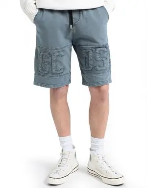 Gcds Overdyed Logo Sweatshorts - Blue