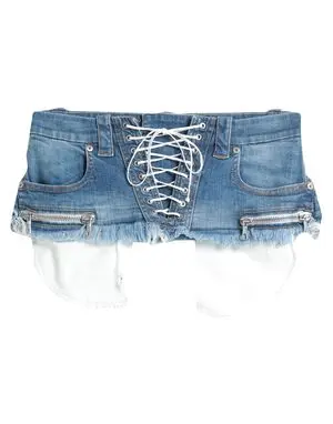 BEN TAVERNITI™ UNRAVEL PROJECT Denim Lace-up Corset Belt