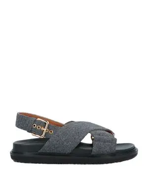 Marni Flannel Sandals - Grey