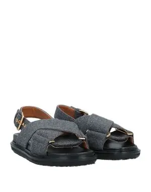 Marni Flannel Sandals - Grey
