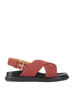 Marni Flannel Sandals - Red