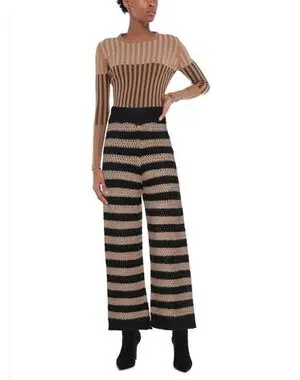 Red Valentino Striped Knit Pants - Beige