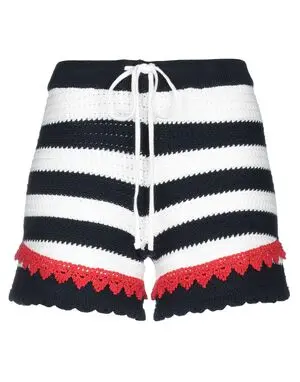P JEAN P.JEAN Striped Knit Shorts Dark Blue