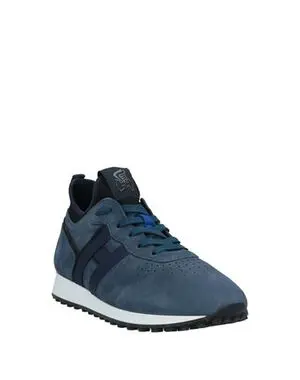 Hogan Soft Leather And Textile Sneakers - Blue