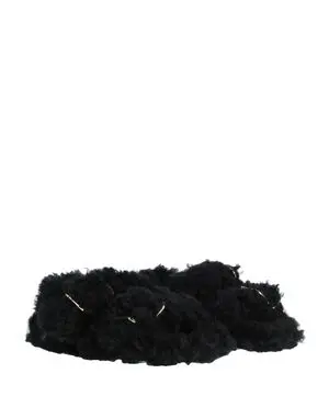 Marni Shearling Slingback Sandals - Black