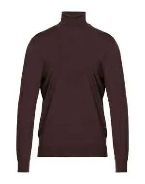 DRUMOHR Turtleneck Super 140s Wool Sweater - Brown