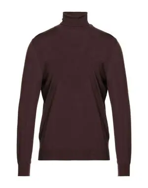 DRUMOHR Turtleneck Super 140s Wool Sweater - Brown
