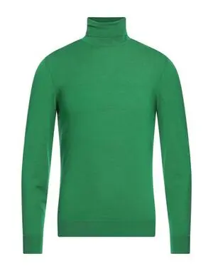 DRUMOHR Turtleneck Super 140s Wool Sweater Green
