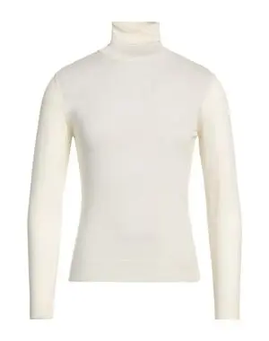 DRUMOHR Turtleneck Super 140s Wool Sweater White
