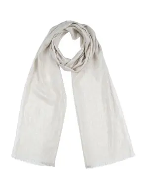 Brunello Cucinelli Woman Scarf Lilac Size - Cashmere, Silk, Polyamide Ivory