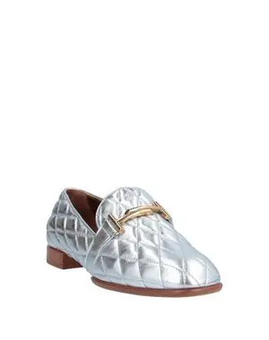 TOD'S Soft Leather Loafers - Silver