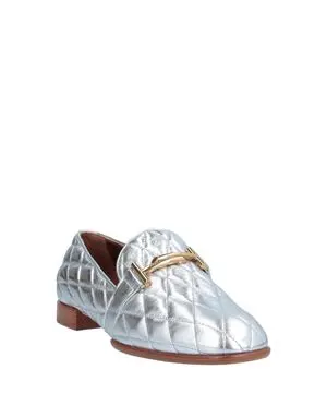 TOD'S Soft Leather Loafers - Silver
