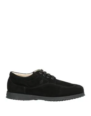 Hogan Leather Lace-up Derby Shoes - Black