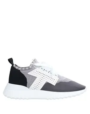 TOD'S Sneakers In Leather And Textile Fibers - Grey