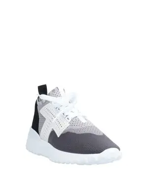 TOD'S Sneakers In Leather And Textile Fibers - Grey