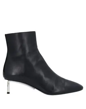 OFF-WHITE™ Leather Ankle Boots With Geometric Heel