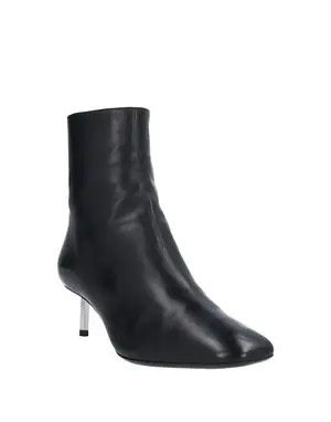 OFF-WHITE™ Leather Ankle Boots With Geometric Heel
