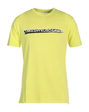 TAKESHY KUROSAWA Man T-shirt White Size M Cotton Acid Green