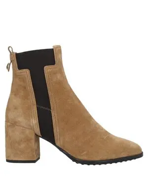 TOD'S Ankle Boots In Soft Leather Khaki