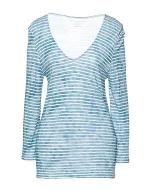 Majestic Filatures MAJESTIC FILATURES Printed T-Shirt Azure