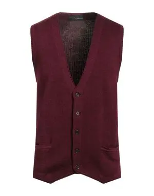 LARDINI Wool Cardigan Deep Purple