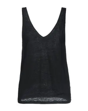 Majestic Filatures MAJESTIC FILATURES Linen-Elastane Tank Top Black