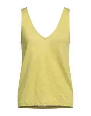 Majestic Filatures MAJESTIC FILATURES Linen-Elastane Tank Top Green