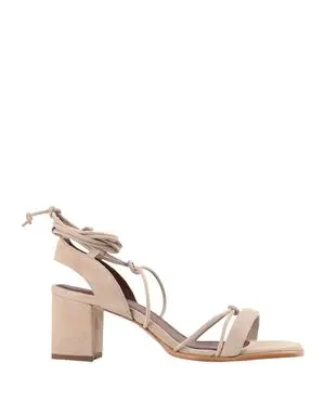 ALOHAS Sandals With Ankle Ties - Beige