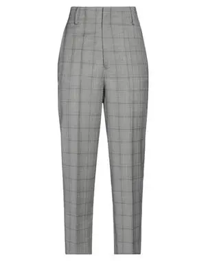 Erika Cavallini Glen Plaid Virgin Wool Pants - Grey