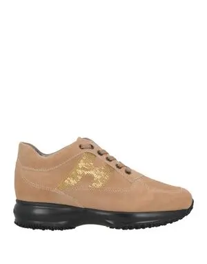 Hogan Leather Sneakers - Beige